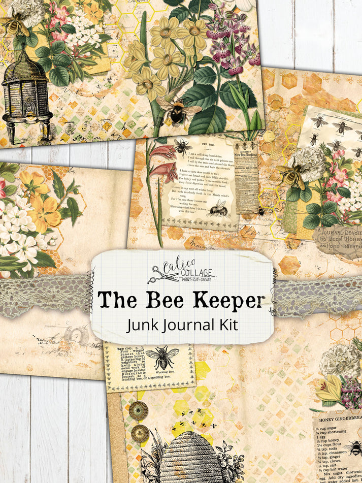 The Bee Keeper Printable Junk Journal Kit – CalicoCollage