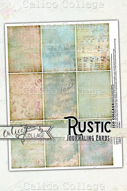 Printable Rustic Journaling Cards – CalicoCollage