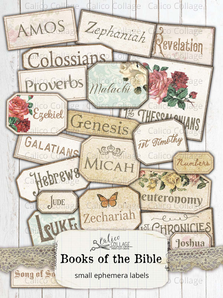 Printable Books of the Bible Labels – CalicoCollage