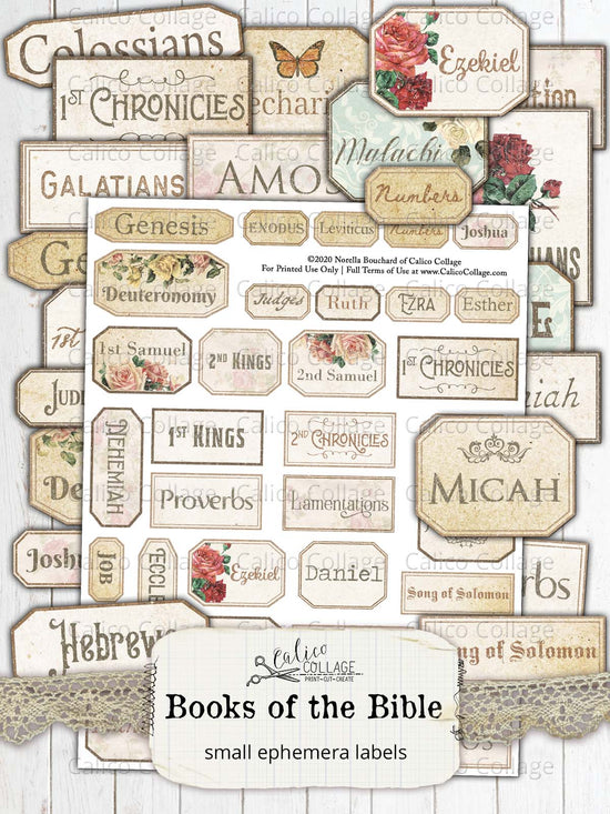 Printable Books of the Bible Labels – CalicoCollage